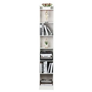 "Bimiti 5-Tier Rotating PVC Bookshelf, 20 Shelves Book Tower, Spinning ...