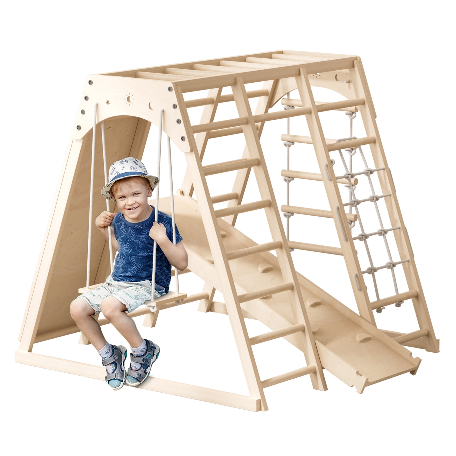 Nanly 9-in-1 Toddler Indoor Jungle Gym & Playground Set, Toddler Baby ...