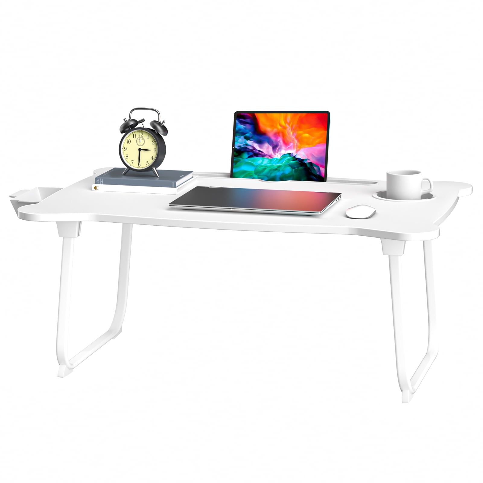 Nanly Bed Tray Table with Legs, Bear Shape Bed Table Foldable Laptop ...