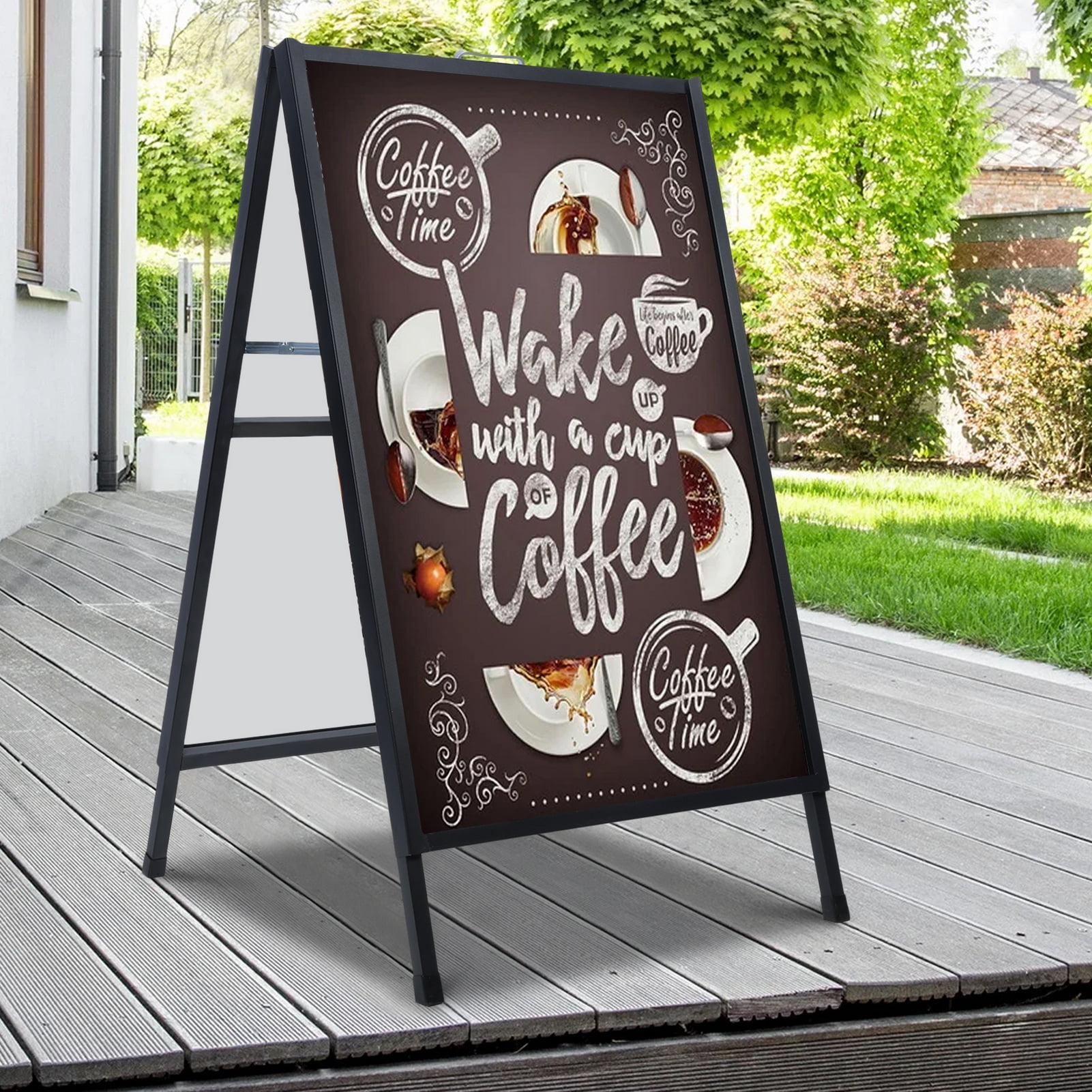 Nanly A Frame Sidewalk Sign 24x36 inches Foldable Sign Holder Sandwich ...