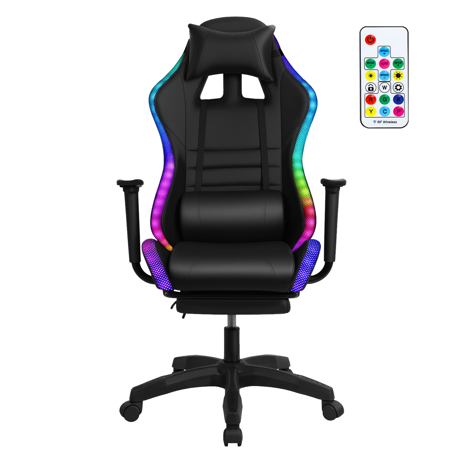 Nanly Gaming Chair with Retractable Footrest, Ergonomic Computer Racing ...