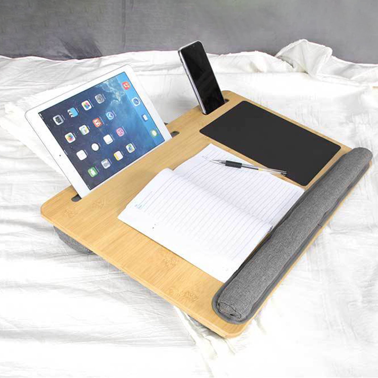 Nanly Lap Desk, Portable Laptop Desk with Wrist Cushion Handle Tablet ...