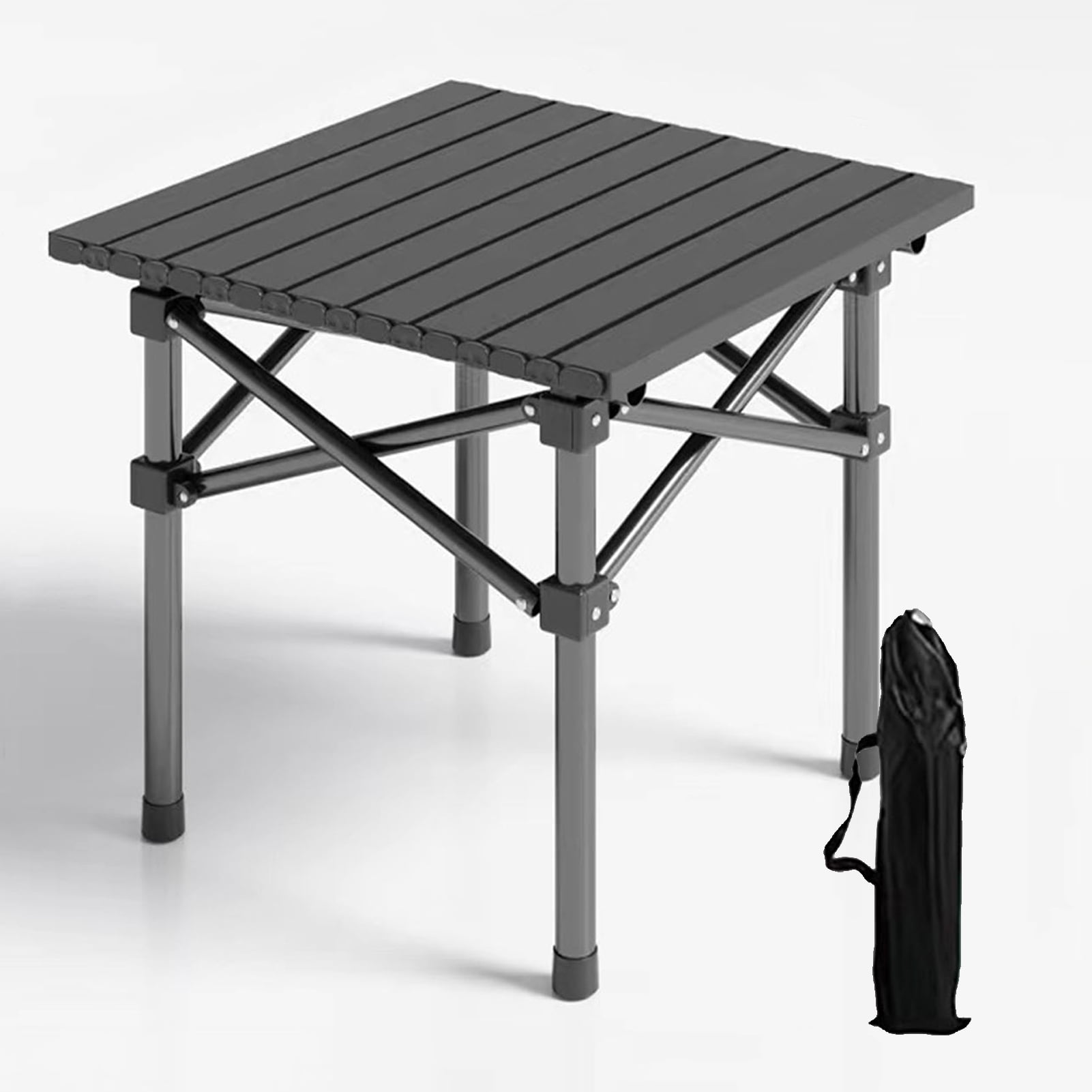 Nanly Outdoor Folding Table, Heavy Duty Carbon Steel Height Adjustable ...