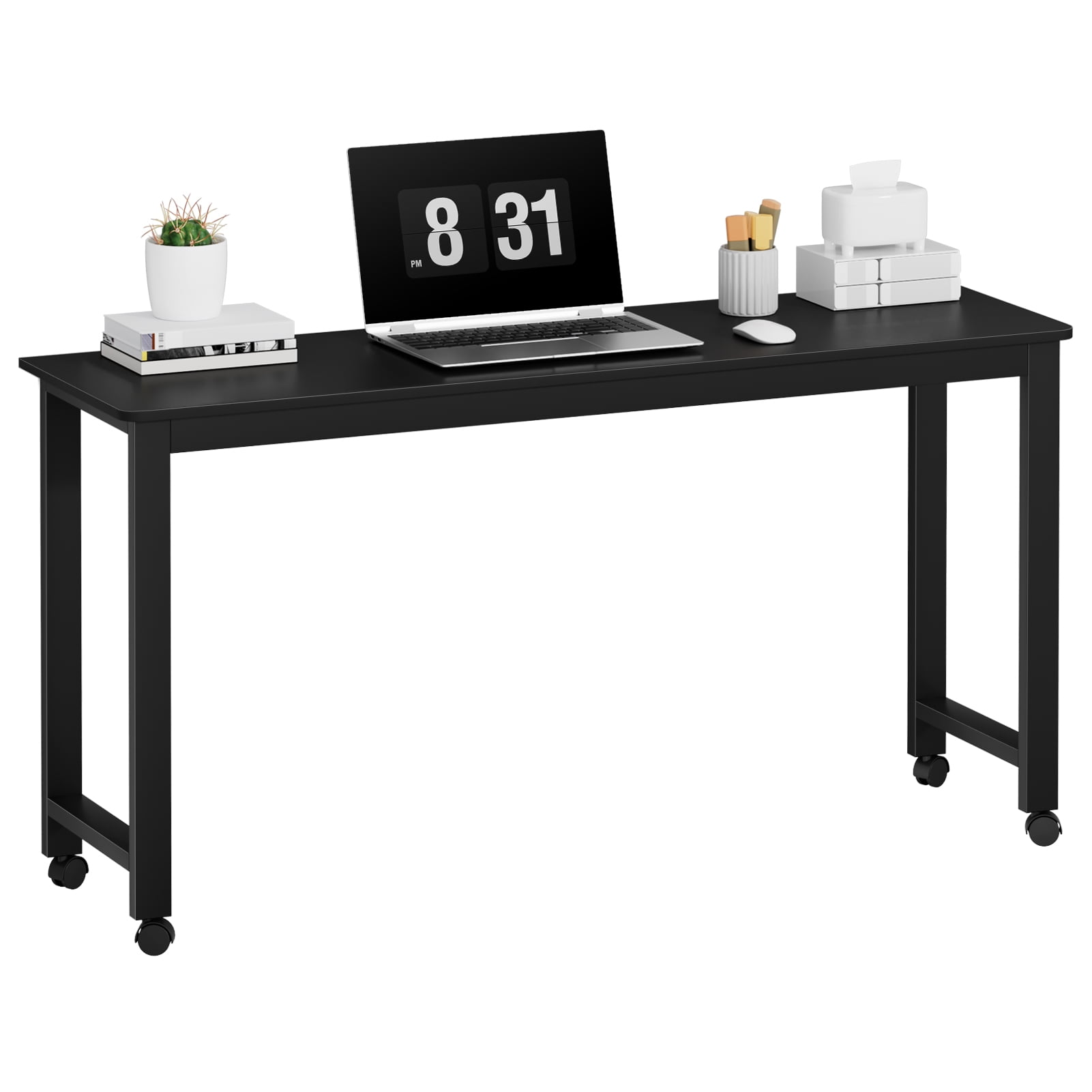 Nanly Overbed Table with Wheels, Mobile Standing Desk Hospital Bed ...