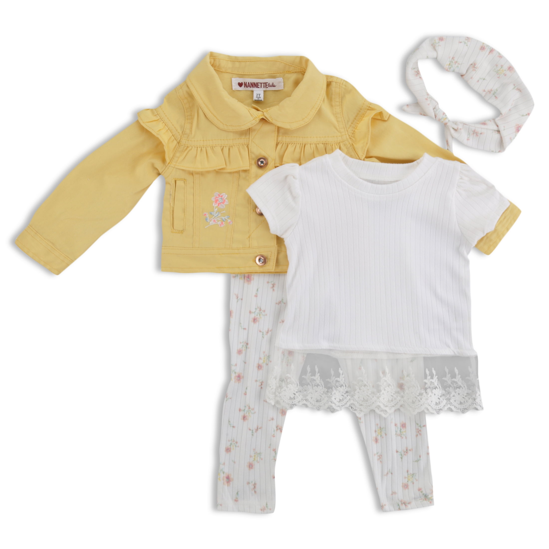 Nannette Toddler Girls 3Pc Jacket Set W/Headband, Size 2T-4T - Walmart.com