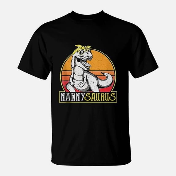 Nanny Saurus Dinosaur Grandma TShirt - Walmart.com