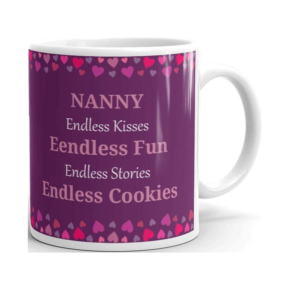 Nanny's Love is Endless Kisses Fun Stories Cookies Mother's Day Funny ...