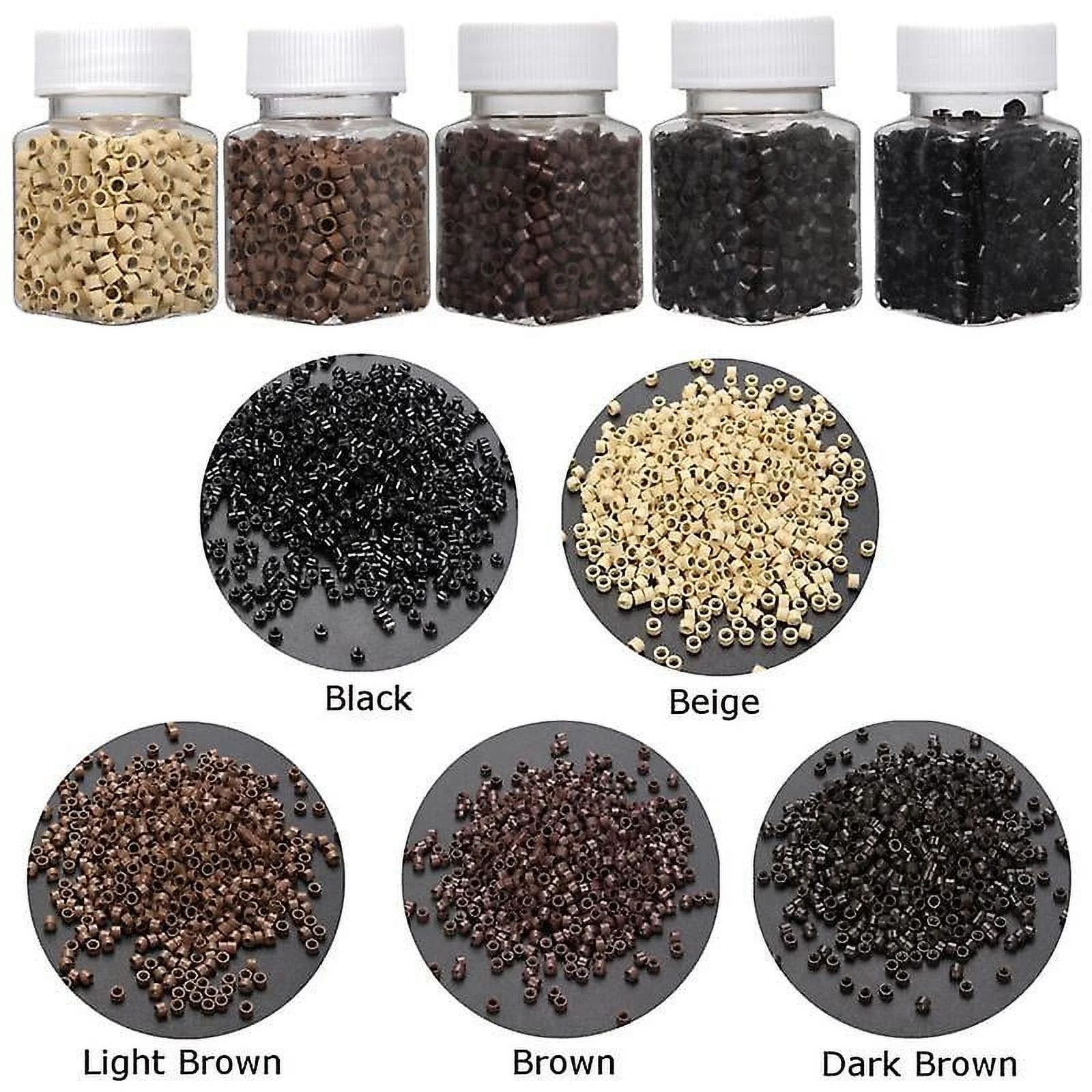 Nano Beads Micro Rings Silicone Lined 3mm Hair Extensions 500pcs Puller ...