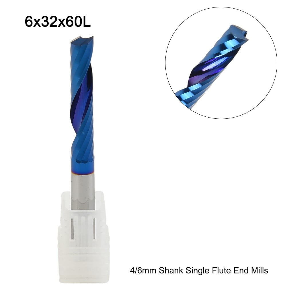Nano Blue Coated Single Flute Milling Cutter for Foam Board and Acrylic ...