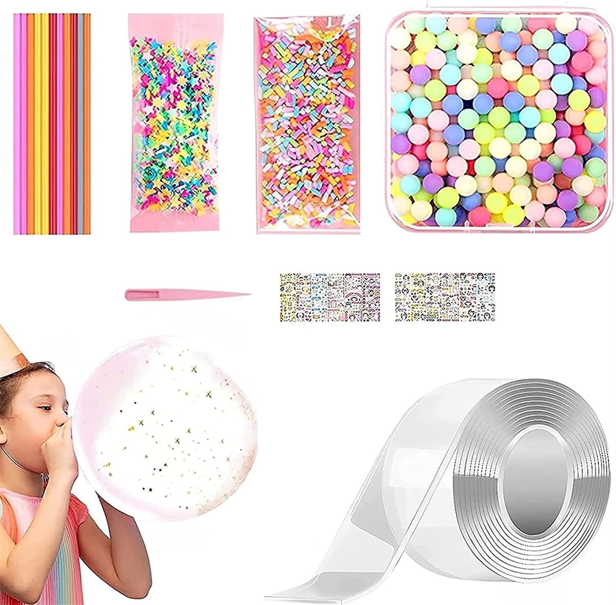 Nano Bubble Tape, Nano Double Sided Tape for Blowing Clear Bubble ...