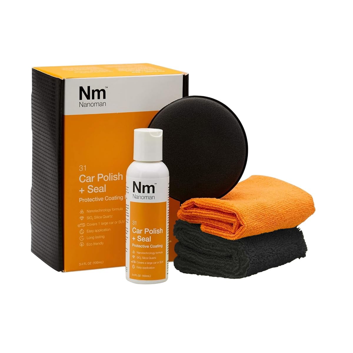 Nano Ceramic (SiO2) Car Polish +Seal. 100mL Kit Complete with Easy ...