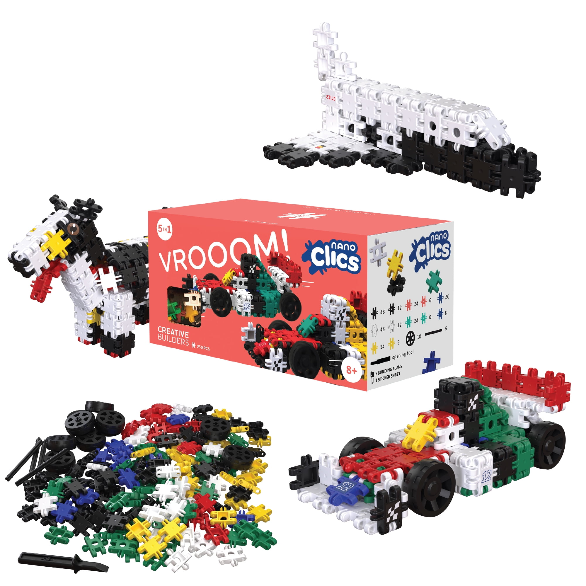 Nano Clics - Creative 250pc Vroom Construction toys for children ages 8 ...