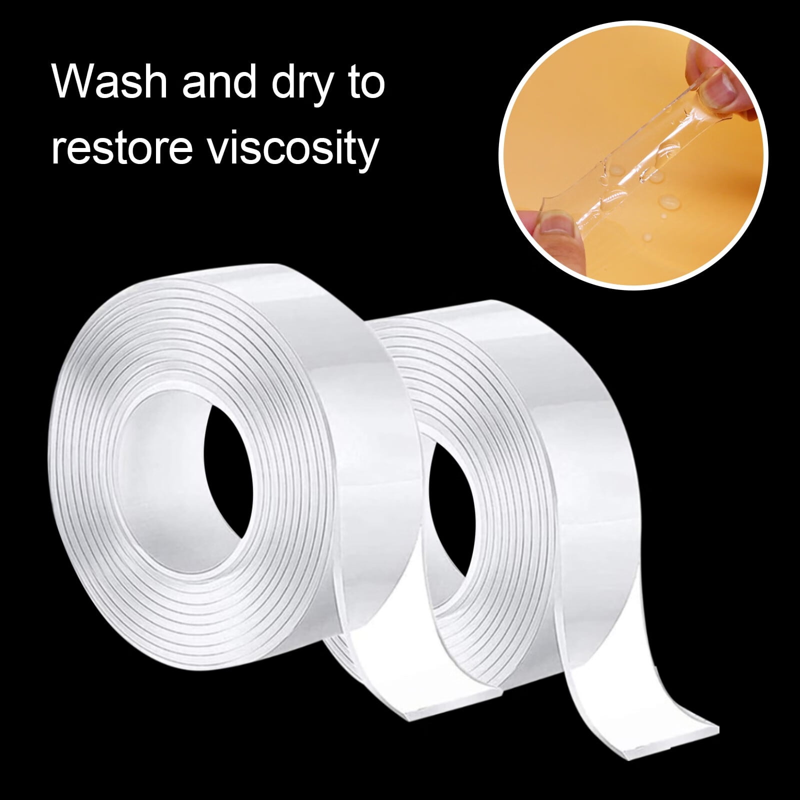 Nano Double-sided Magic Transparent Tape Strong Washable Non-marking ...