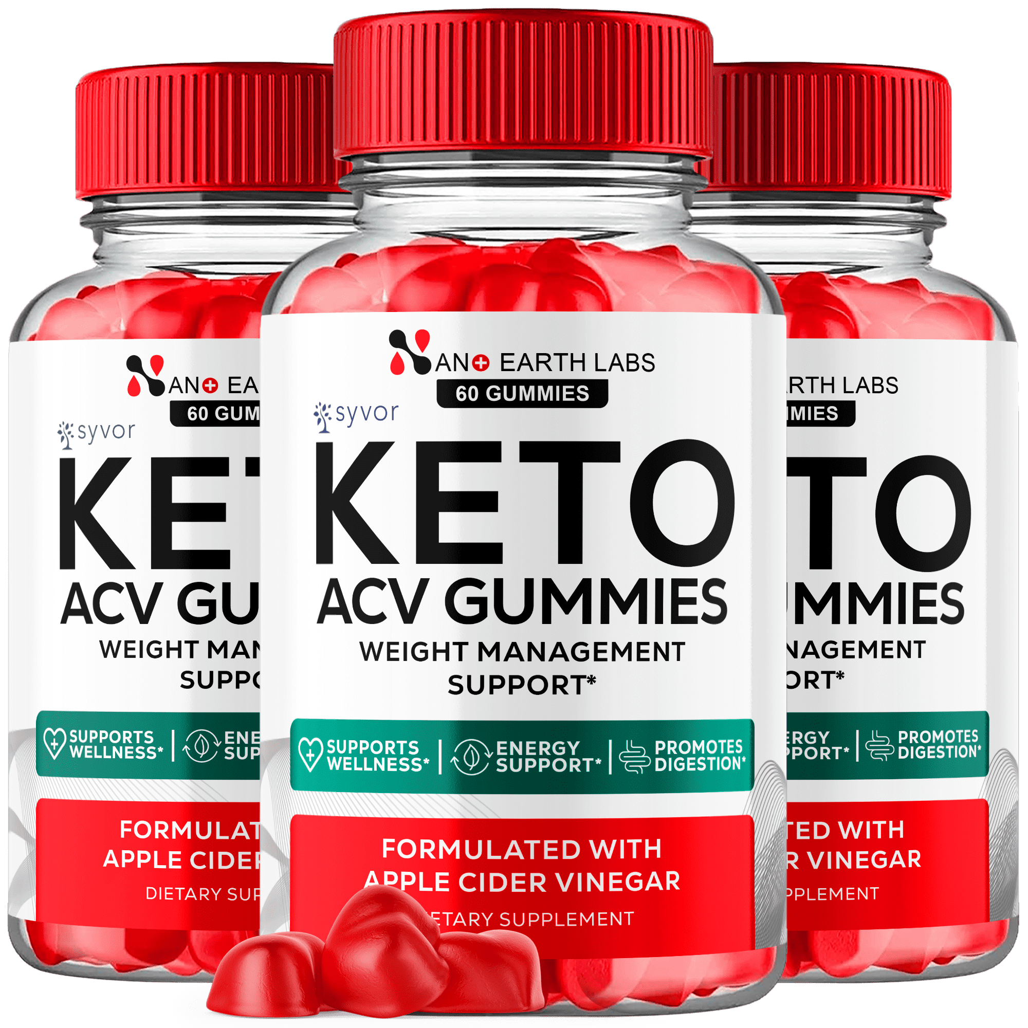 Nano Earth Labs Maximum Strength ACV Gummies Advanced Apple Cider ...