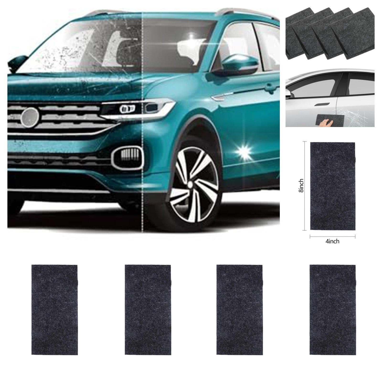 Nano Flash Cloth (4 Pieces) 2024 Nano Flash Cloth Car Scratch Nano ...