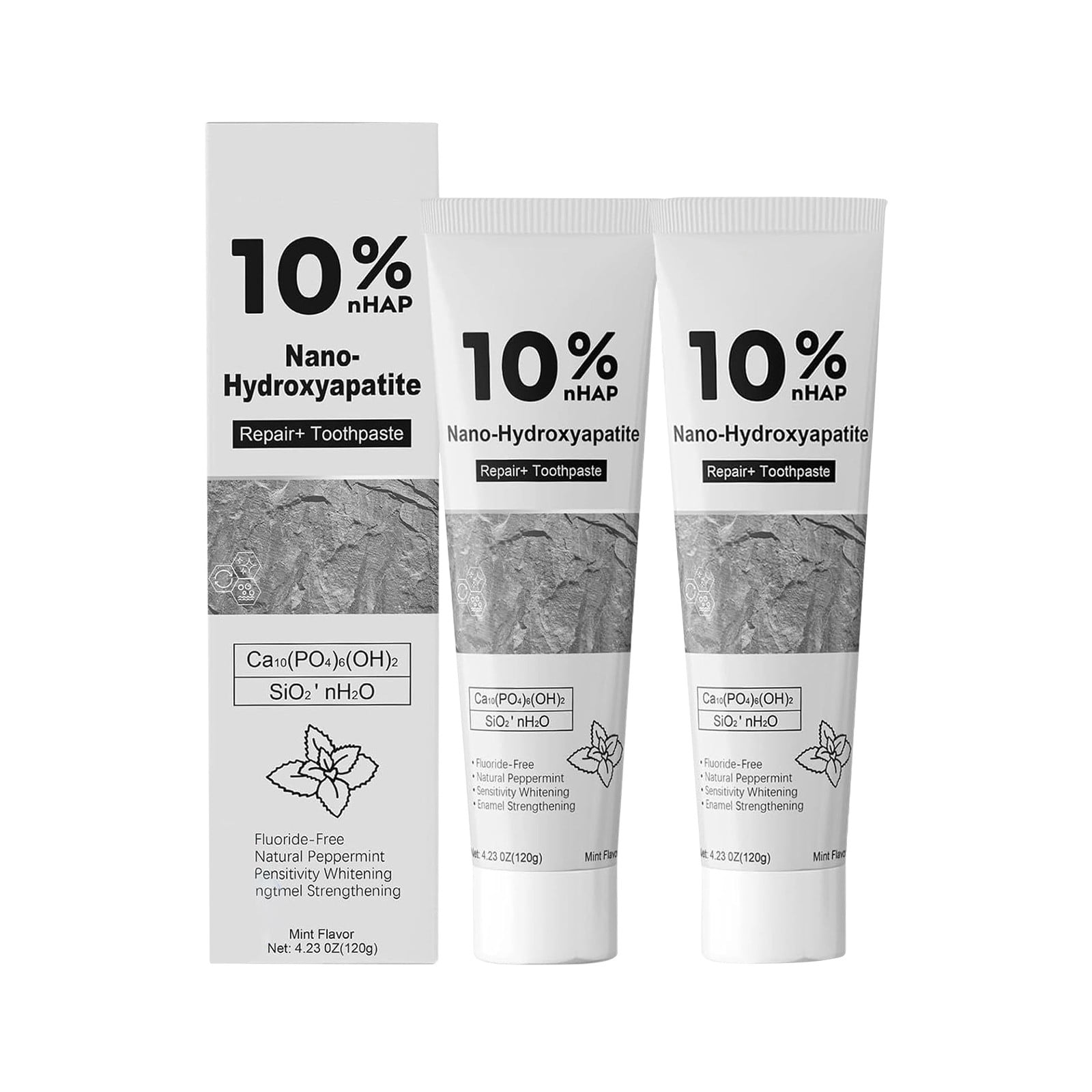 Nano Hydroxyapatite Toothpaste 10% Set 1-Pack Hydroxyapatite ...