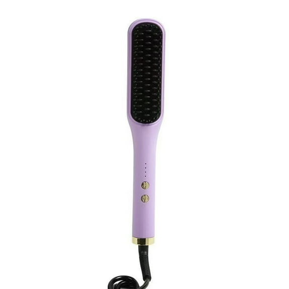 Nano Ionic Straightening Brush: 2-in-1 Styling Tool for Straightening ...