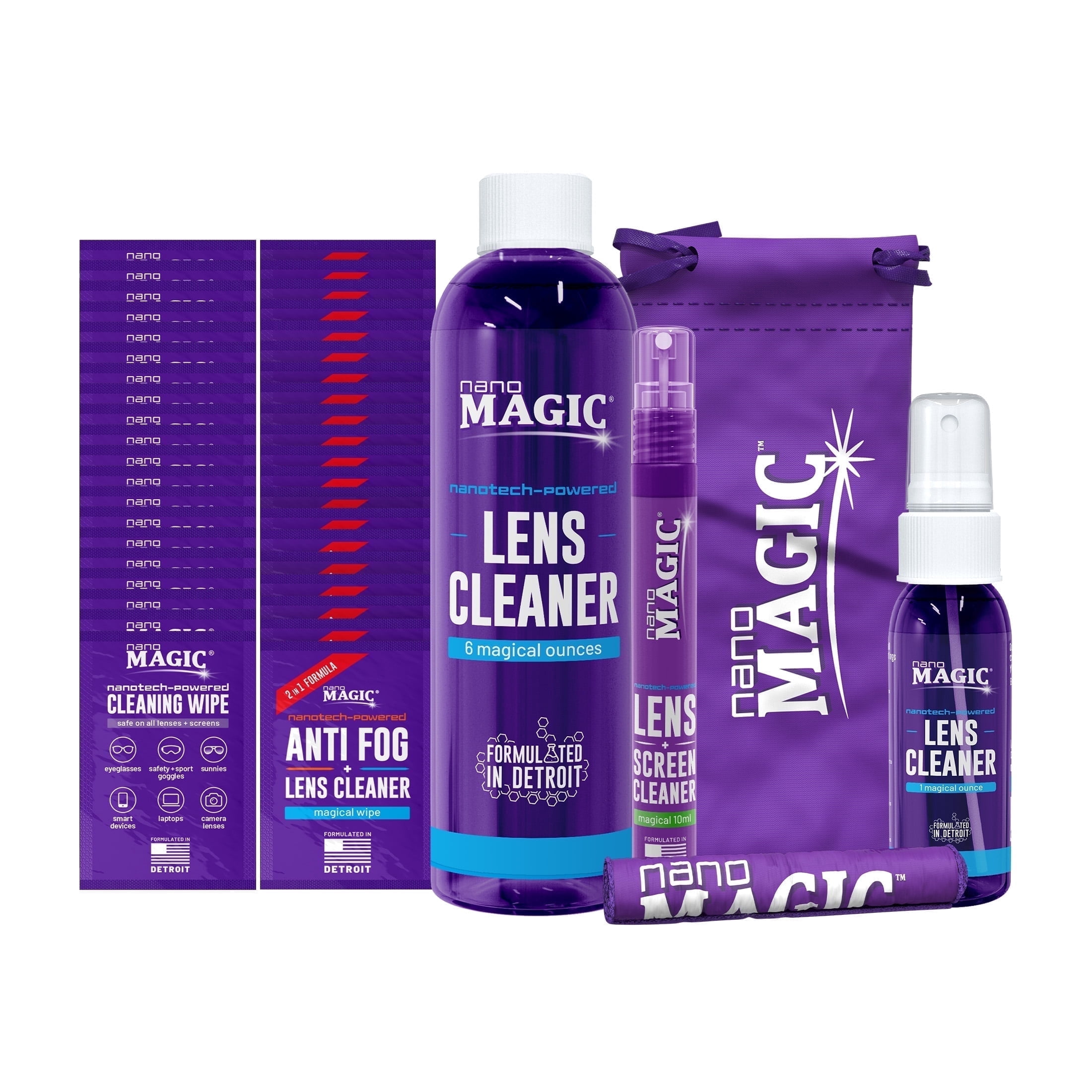 Nano Magic Fogless Antiviral Lens Cleaner Liquid, 45 Piece Set ...