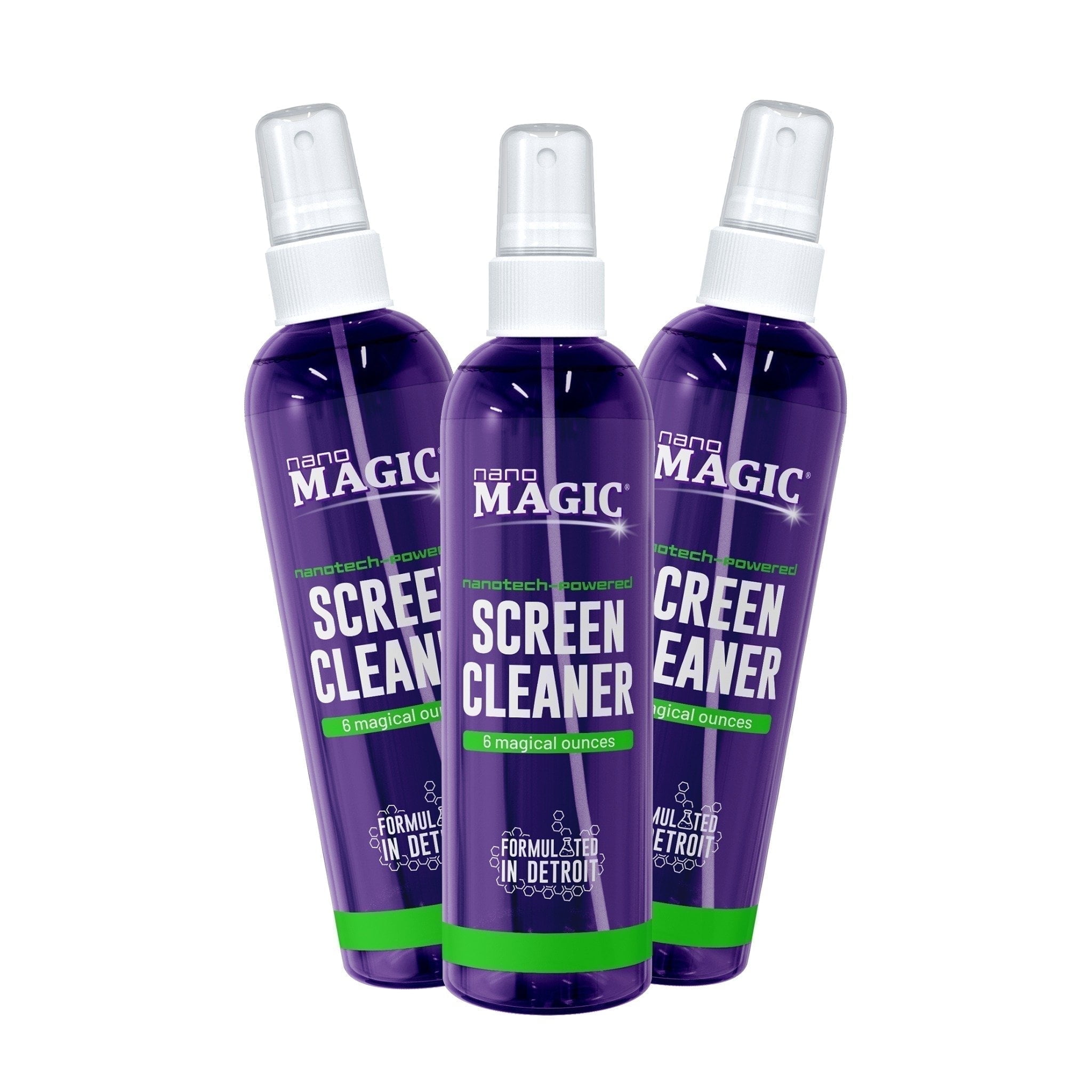 Nano Magic Screen Cleaner Spray Kit 6oz 3 Pack for All Screens, Glass ...