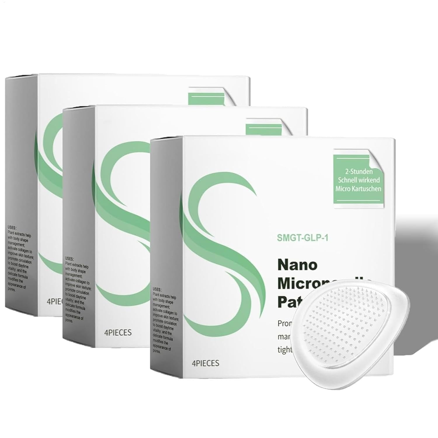 Nano MicroNeedle Plaster, Pack Of 3 SMGT Micro Needle Plasters, Long ...