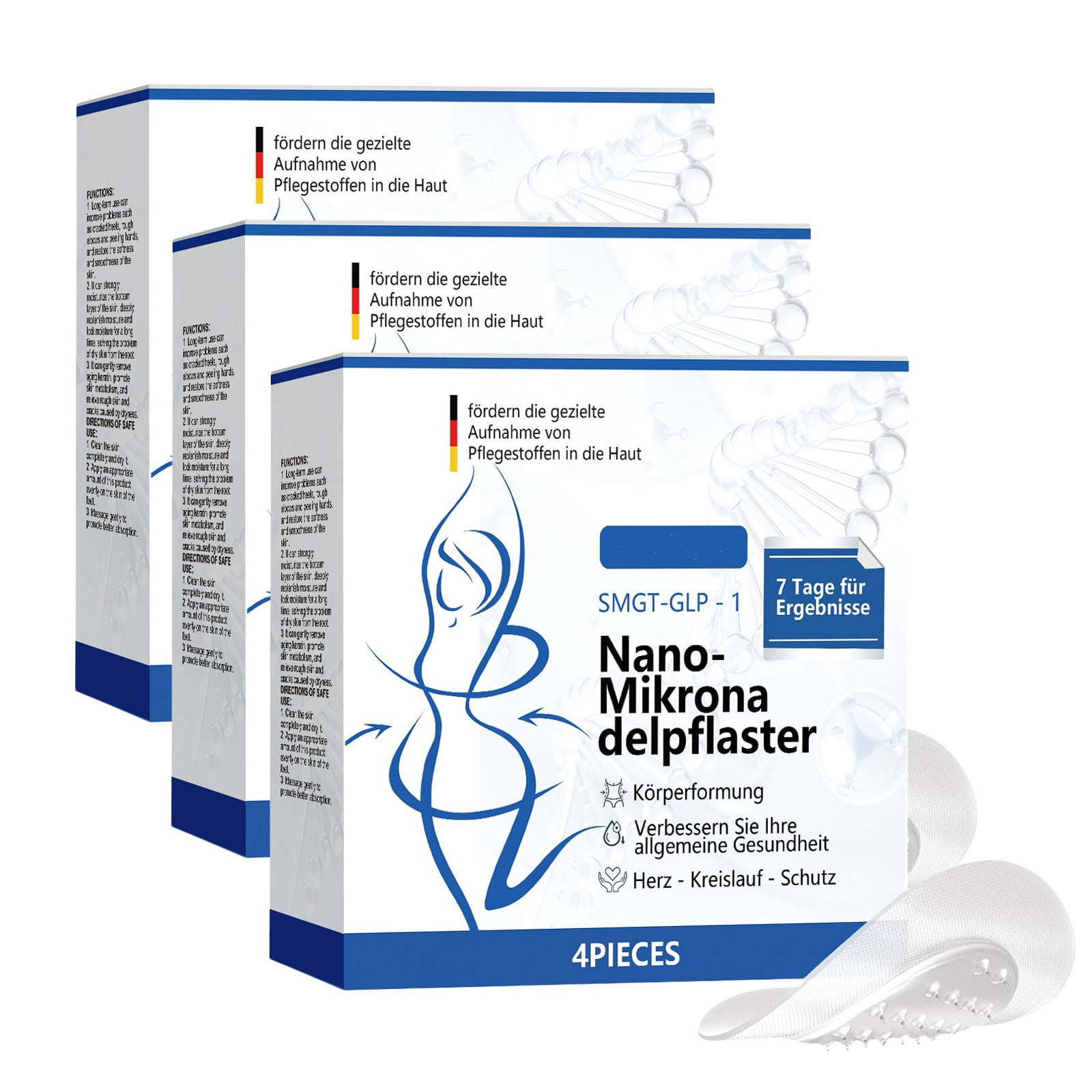 Nano Microneedle GLP-1 Patch for Women, Moisturizing Firming Skin and Body Shaping Care Patch (1 ...