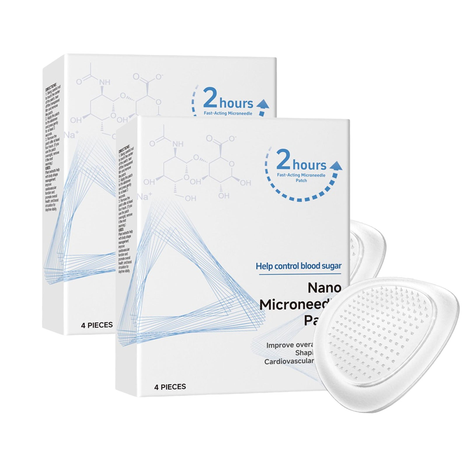 Nano Microneedle Patch Sweatproof Design for Active Women & Men A 2PCS ...
