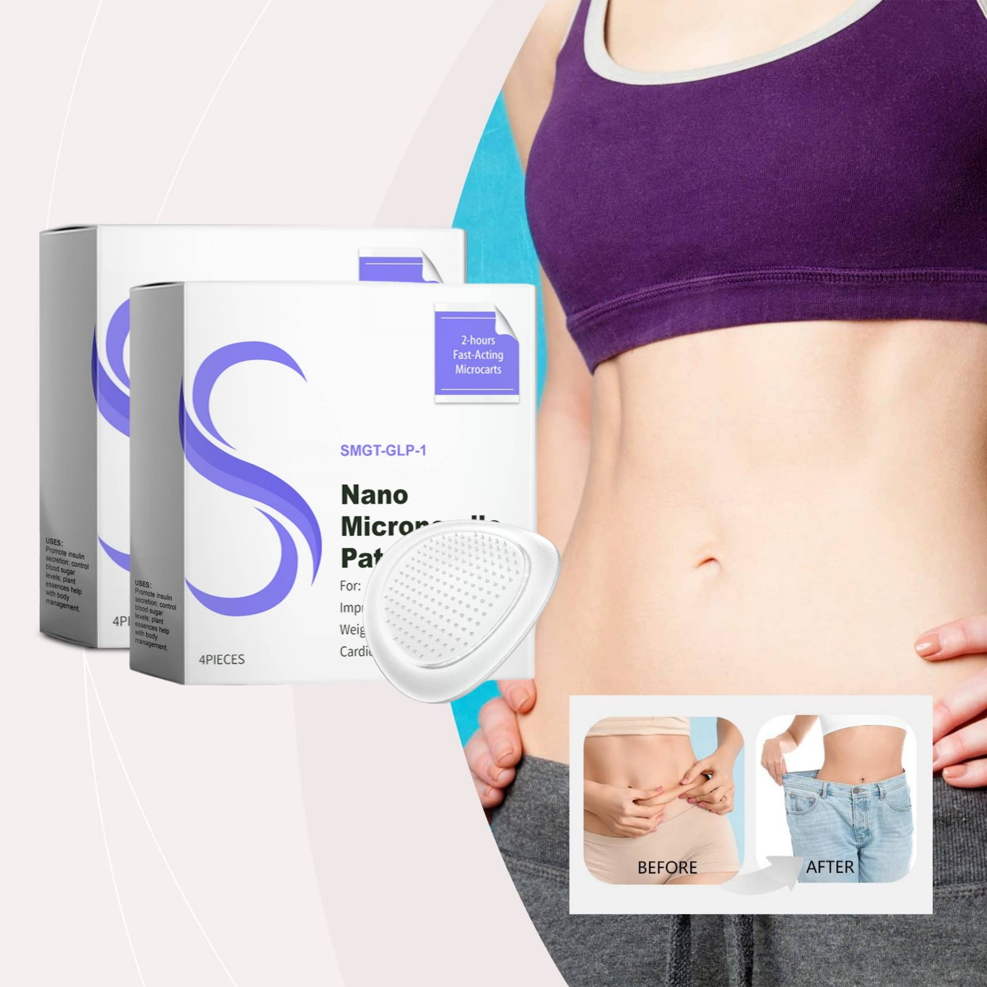 Nano Microneedle Patches for Skin Renewal & Weight Management Fast ...