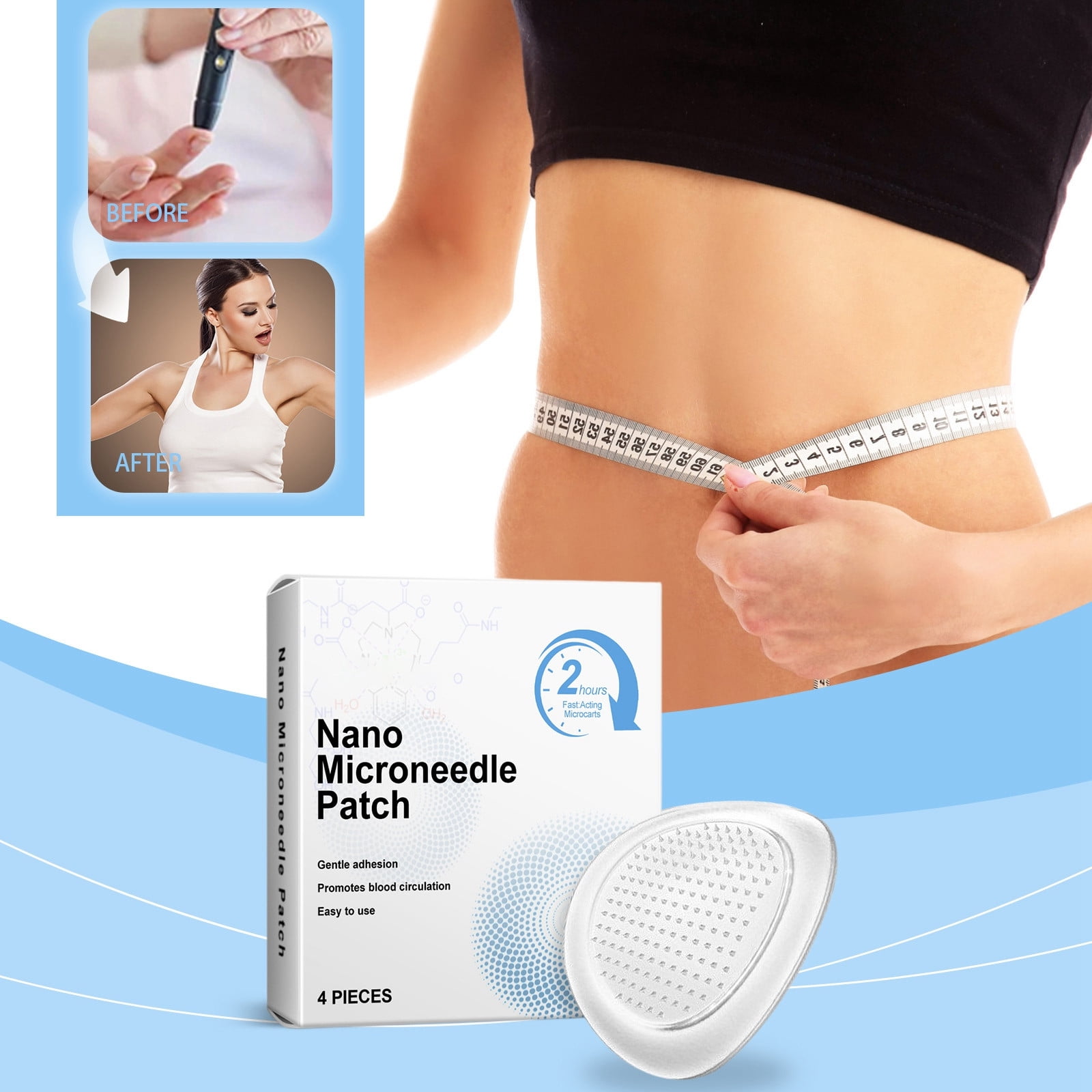 Nano Patch, Firming Skin And Body Shaping Care Patch, Body Care Pat-Ch Gentle Soothing Massage ...