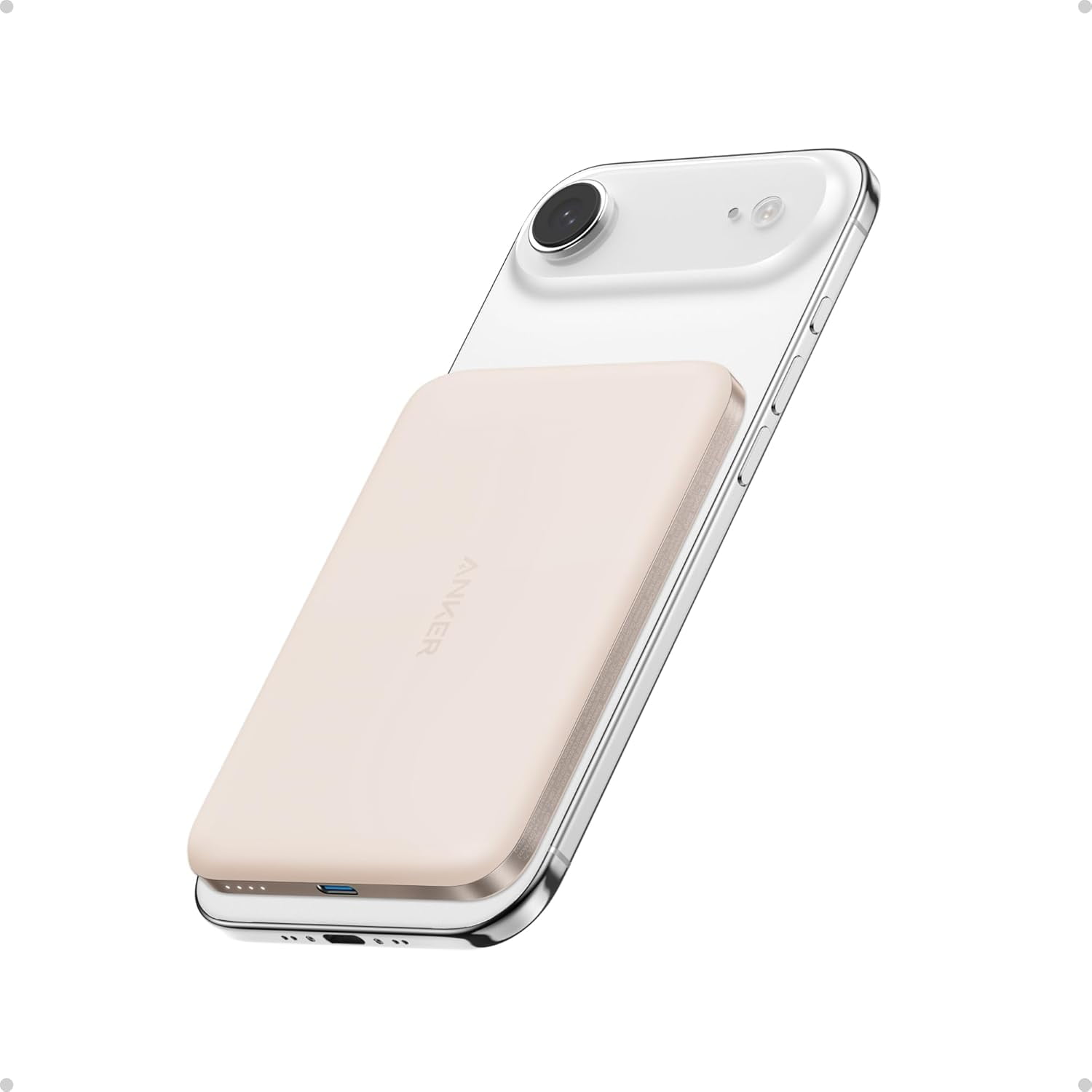 Nano Power Bank, Ultra-Slim 5,000mAh Magnetic Wireless Charging Battery ...