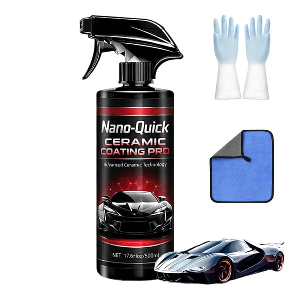 Nano-Quick Ceramic Coating Pro for Automobiles, 500ml Nano Quick Coat ...