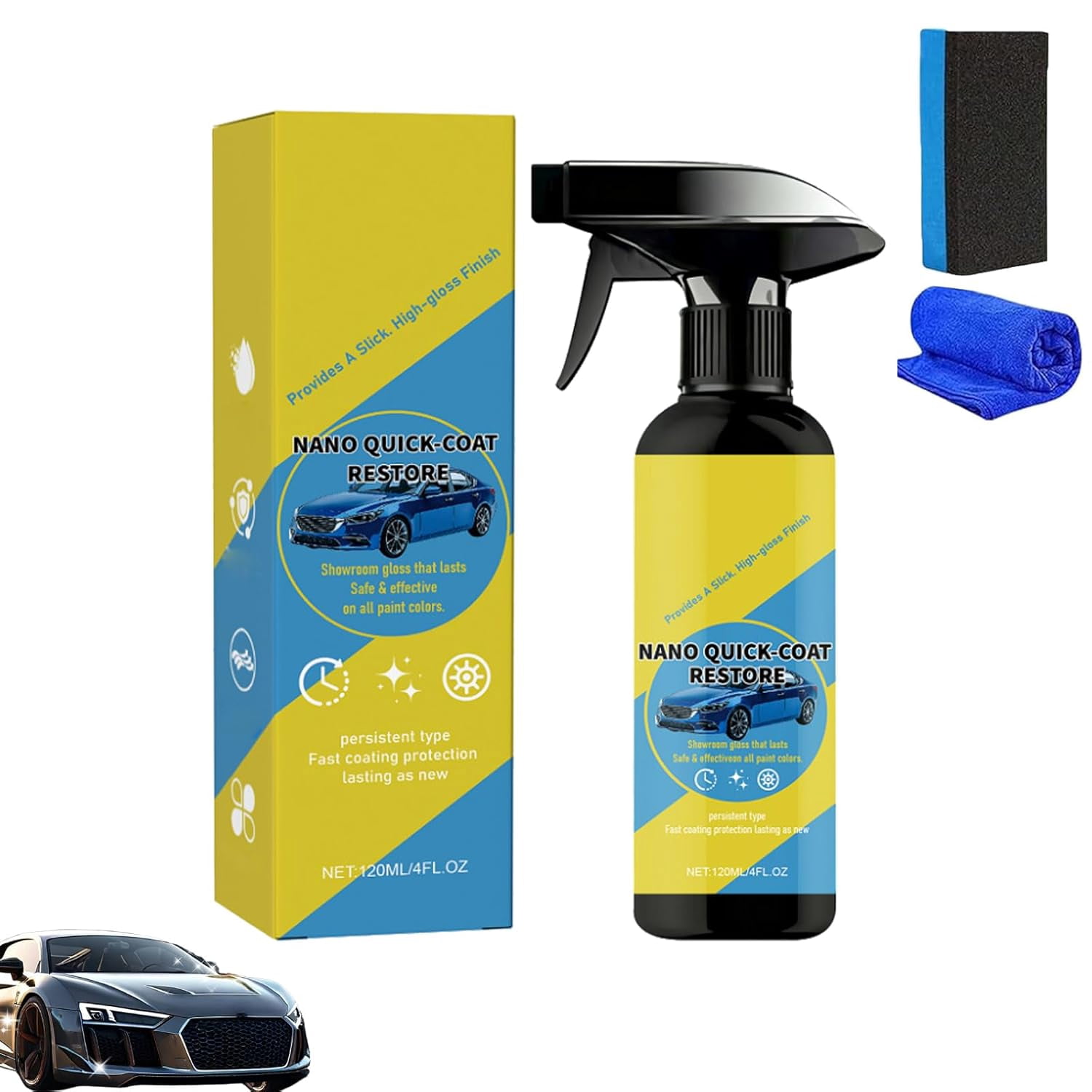 Nano Quick Coat Restore Coating Spray, 2026 Advanced Automobile Quick ...