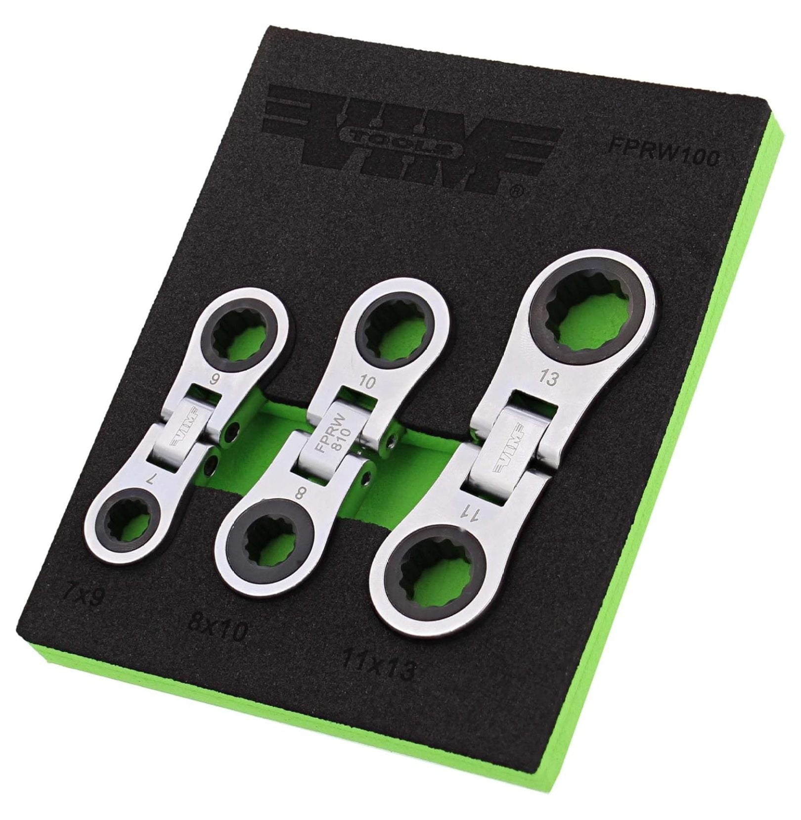 Nano Ratcheting Wrench Set - 3pc Double-Sided Palm-Sized Wrench Set ...