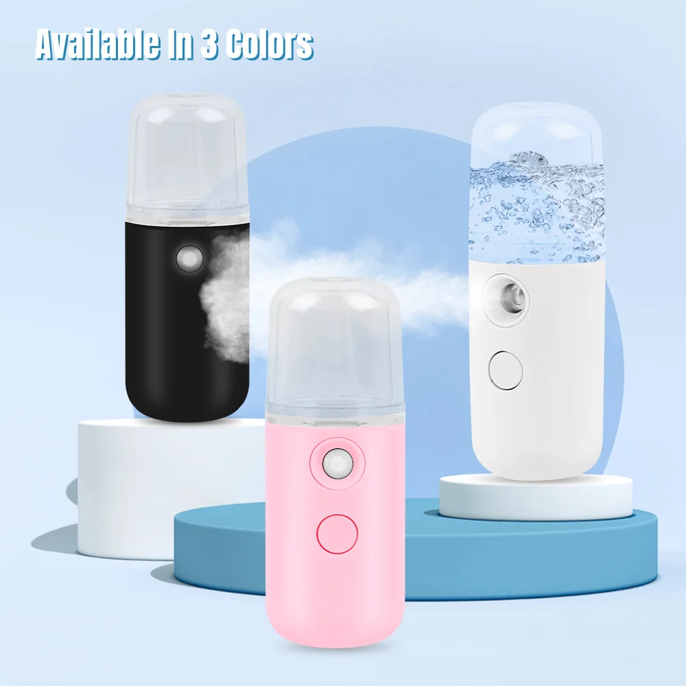 Nano Spray Facial Steamer Mini Handheld Portable Mist Sprayer Water ...