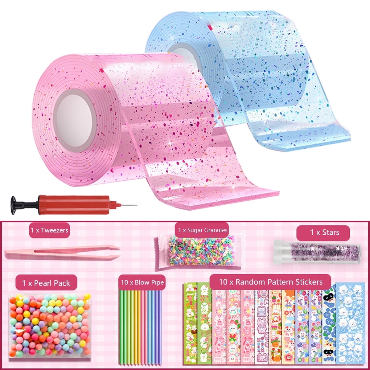Walmart Nano Tape Bubble Kit, Glitter Sensory Bulk Gifts, DIY Craft ...