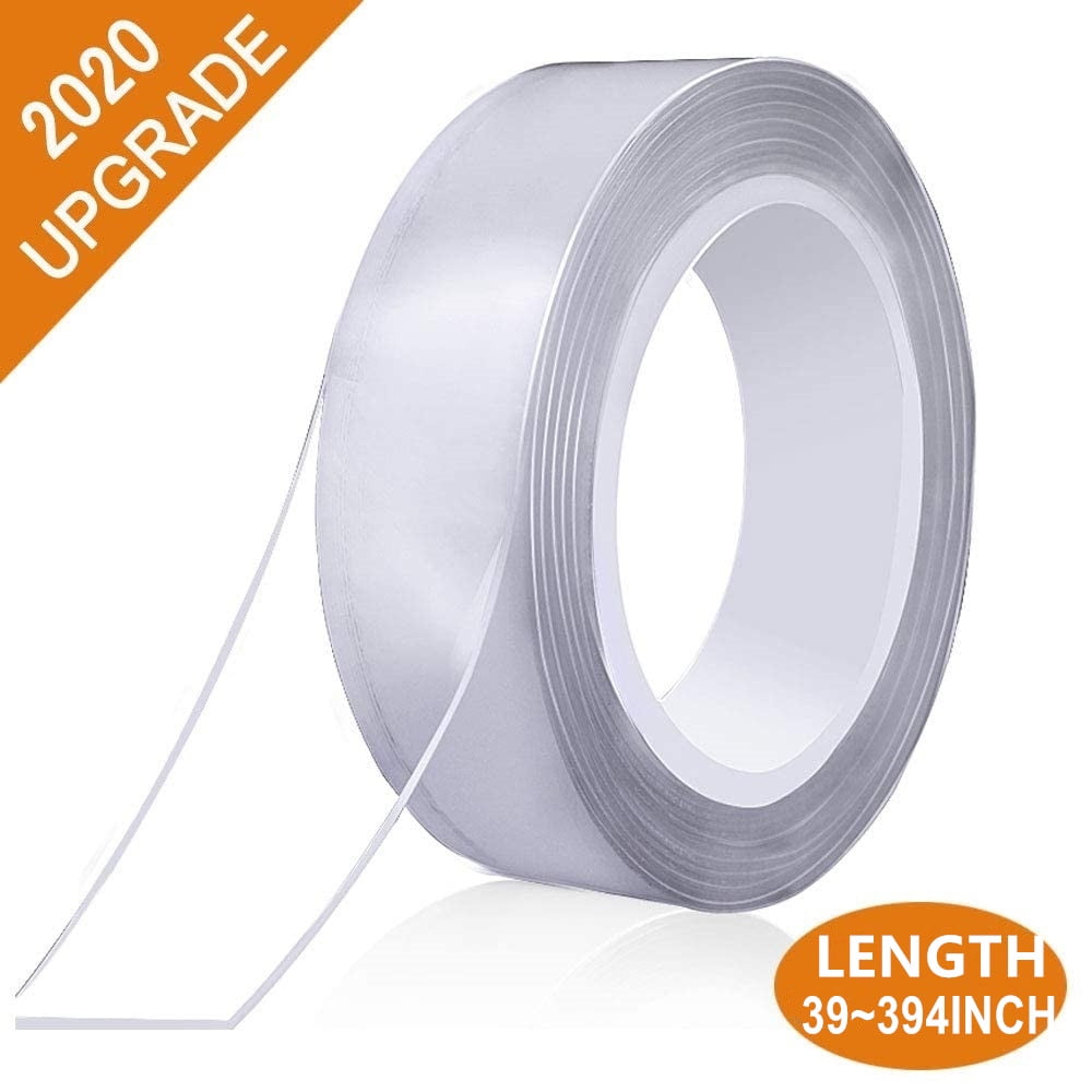 Nano Tape Double Sided Tape Heavy Duty (236IN/19.7FT), Removable Clear ...