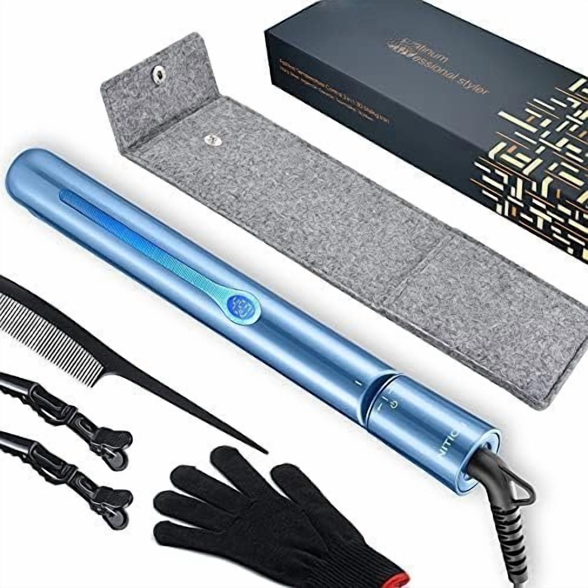 Nano Titanium Hair 1 inch Floating Heating Plate Smooth Straightening ...
