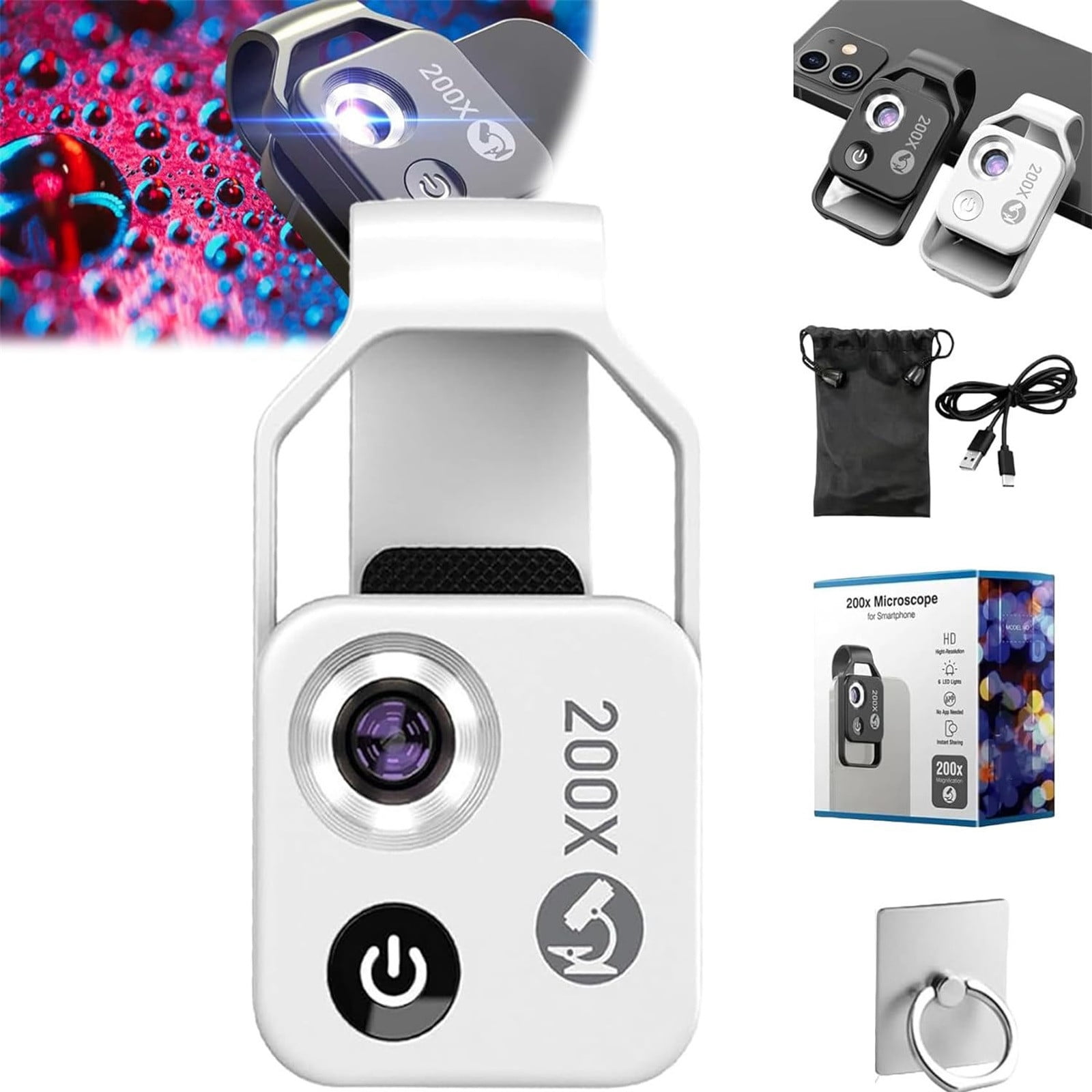 Nano Zoom 200x for Phone,2025 Upgrade Pocket Microscope Camera, CPL Lens Magnification Zoom More ...