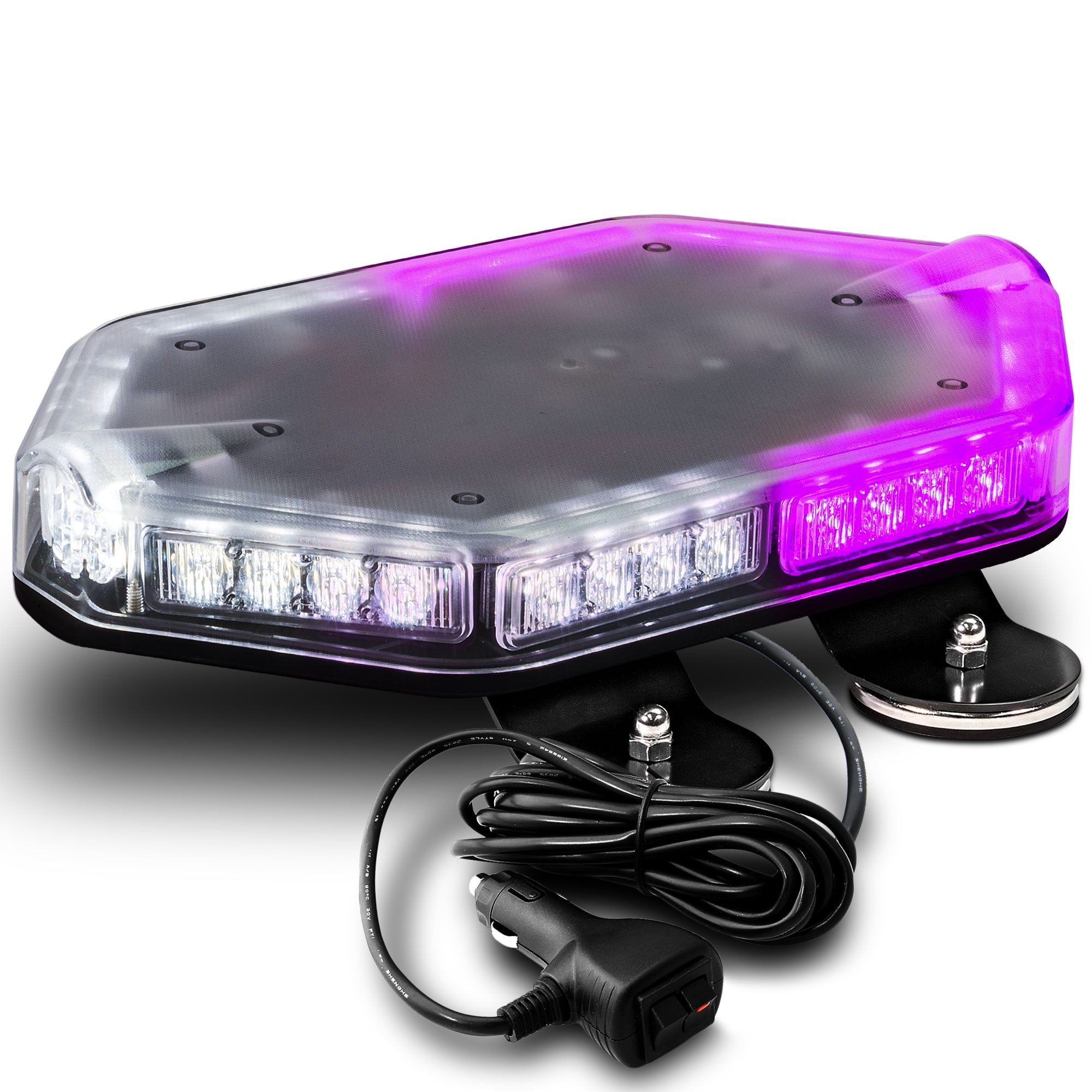 NanoFlare NFMB40 12" 40W PURPLE WHITE LED Strobe Mini Light Bar [SAE Class 1] [63 Flash Modes ...