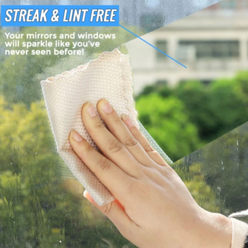 NanoScale Streak-Free Miracle Cleaning Cloths (Reusable) Absorbable ...