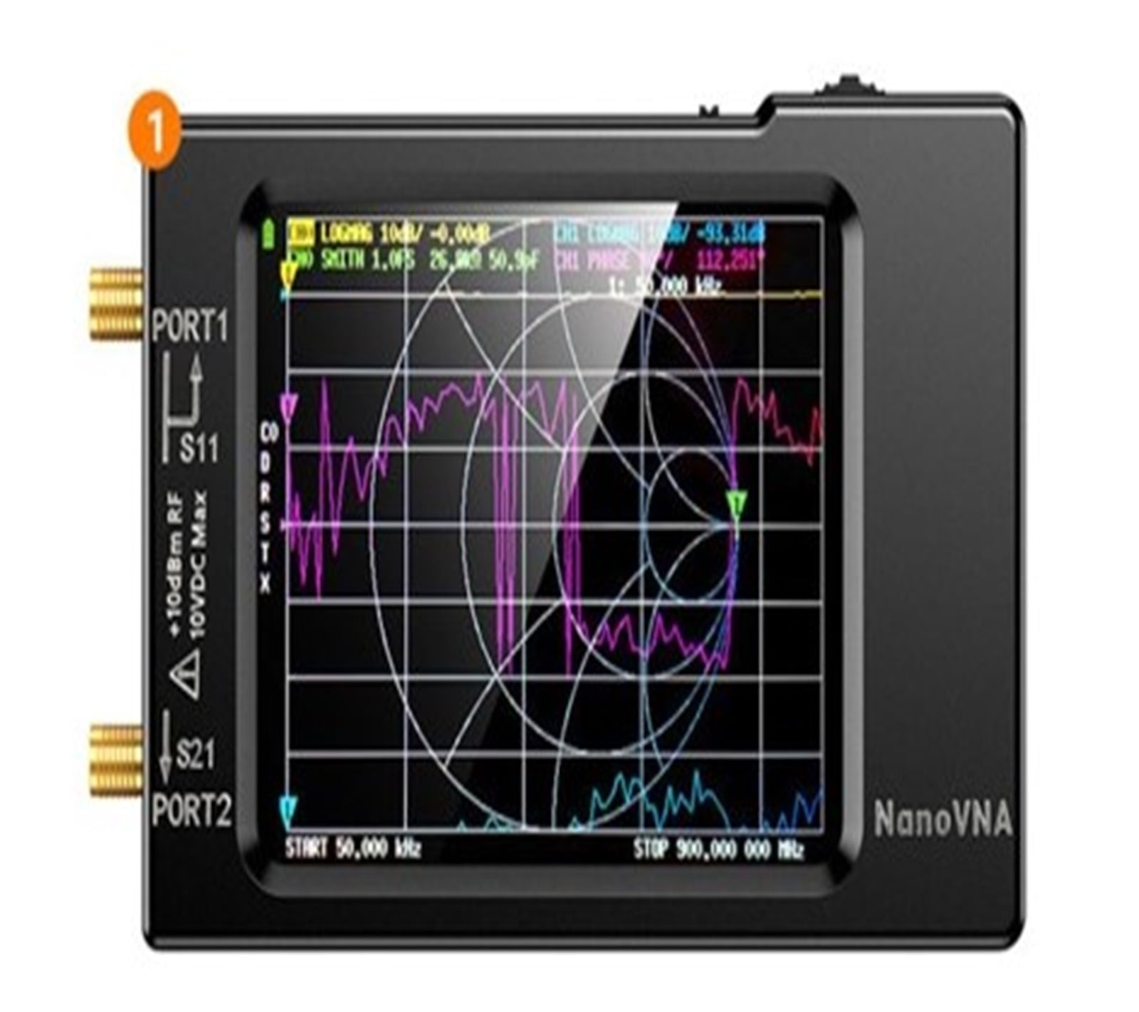 NanoVNA-H Vector Network Antenna Analyzer 4" Display 10KHz-1.5GHz MF HF VHF UHF Version with SD ...