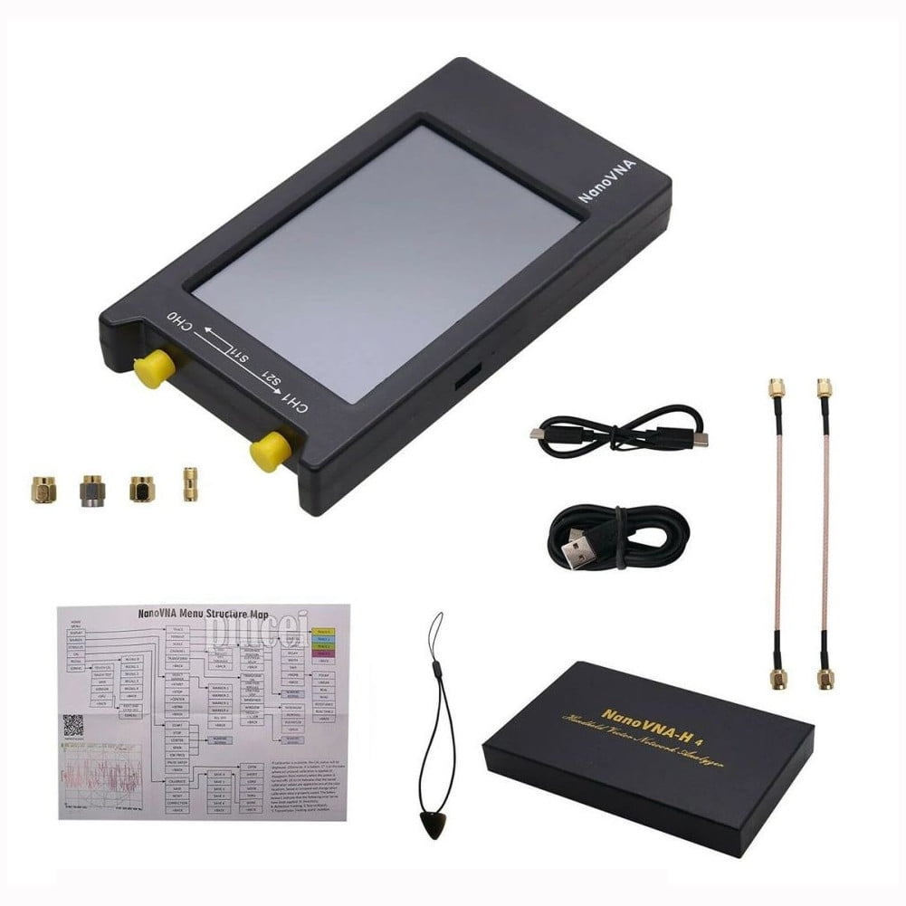NanoVNA-H4 4" Full View LCD Screen 50KHz~1.5GHz VNA HF VHF UHF UV ...