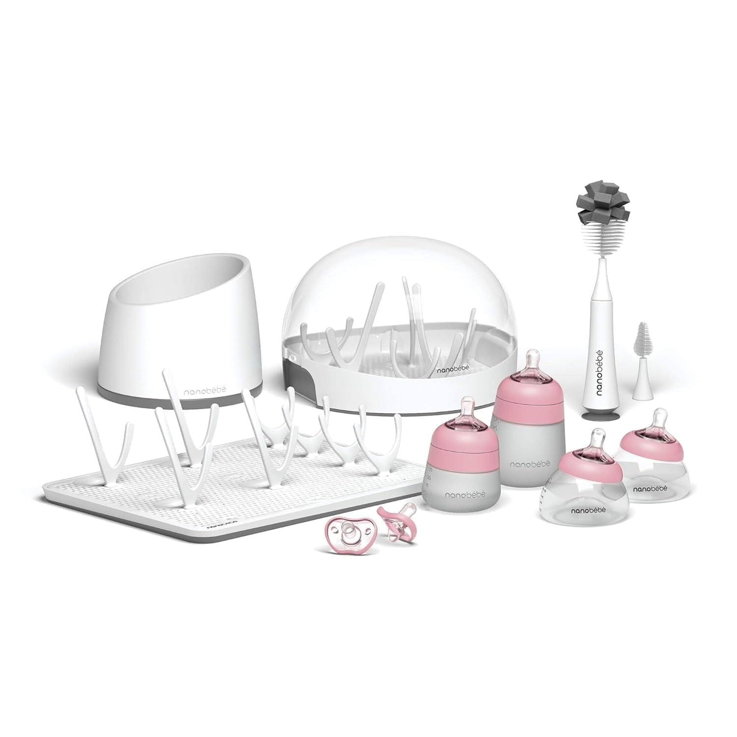 Nanobebe Breastmilk and Silicone Baby Bottle Ultimate Set Gen 2, 5oz ...