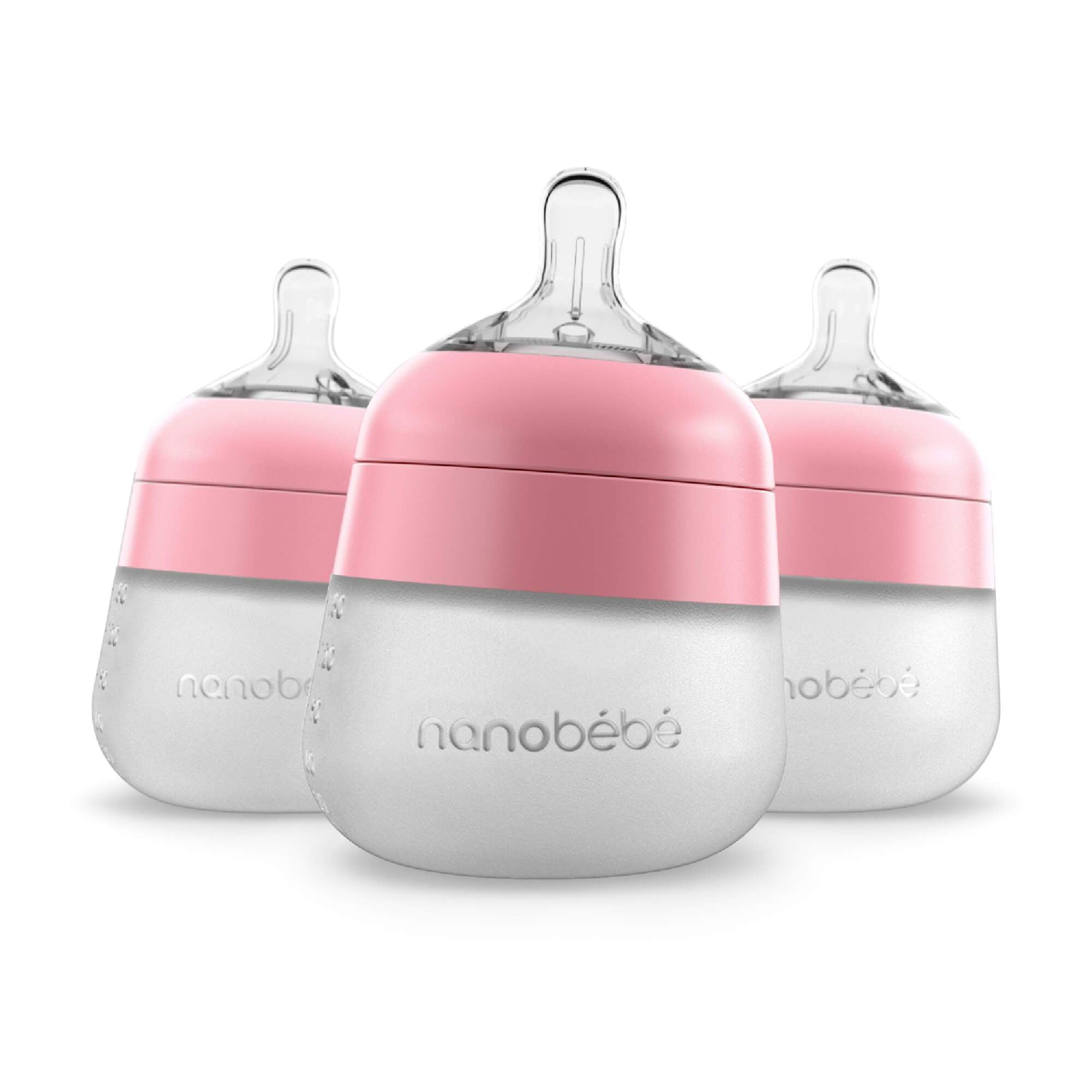 Nanobebe Flexy Silicone Baby Bottles, Latch Newborn, First Essentials ...