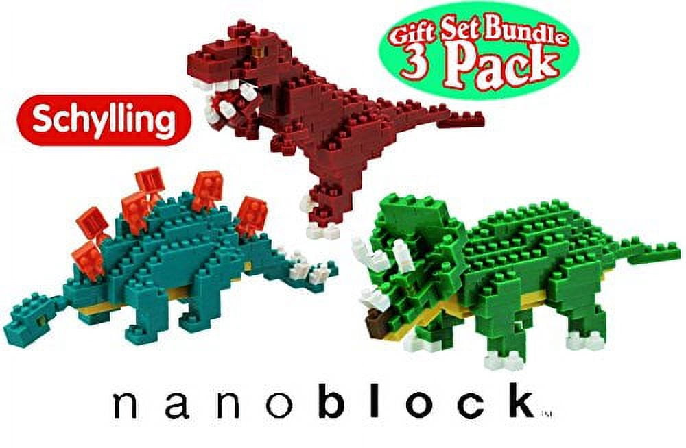 Nanoblock Building Blocks Dinosaurs Tyrannosaurus (T-Rex), Triceratops ...