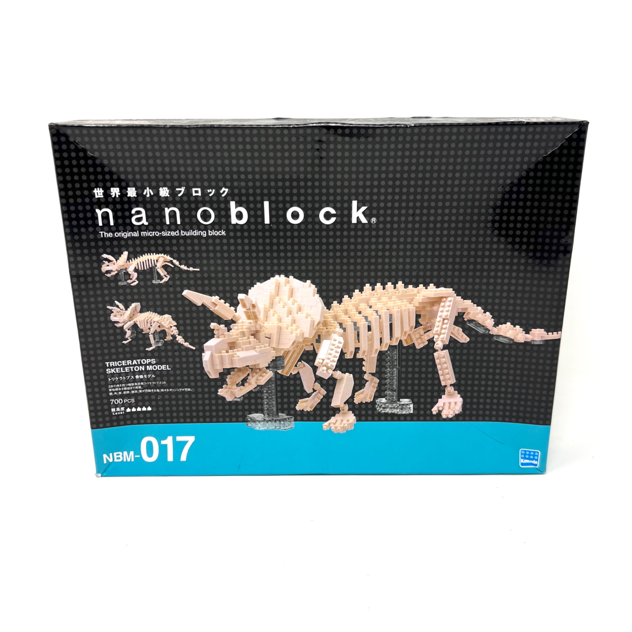 Nanoblock Triceratops Skeleton Micro-Mini Building Blocks 700Pcs 12yrs ...