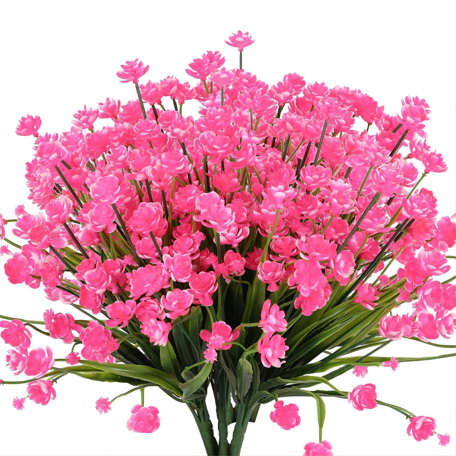 Nanoei 15.3 Inch Artificial Flower Bouquet, 2 Bunches Realistic Faux Greenery for Indoor Outdoor ...