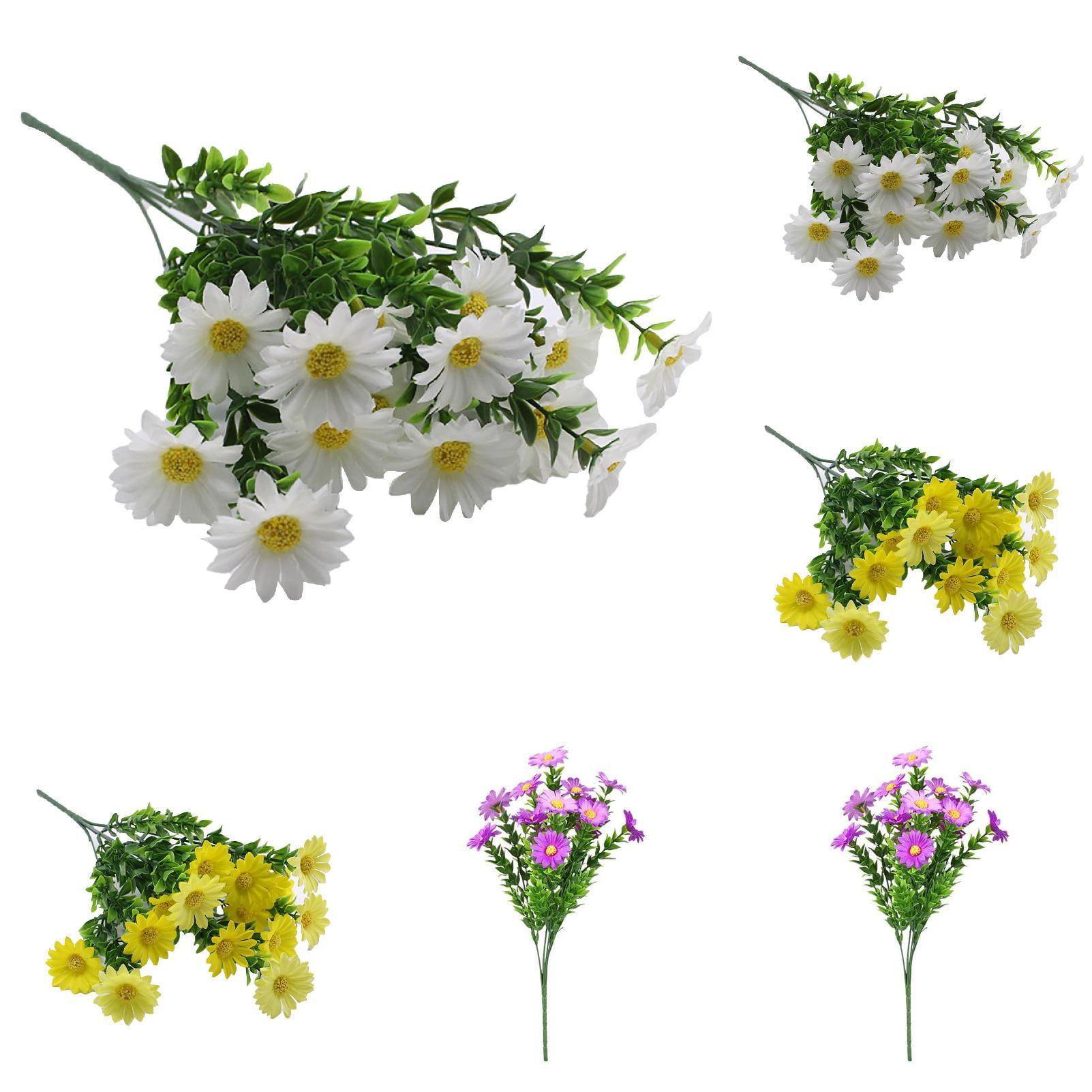 Nanoei Artificial Flowers, Realistic Artificial Flowers for Outdoors Artificial Daisies Bouquet ...
