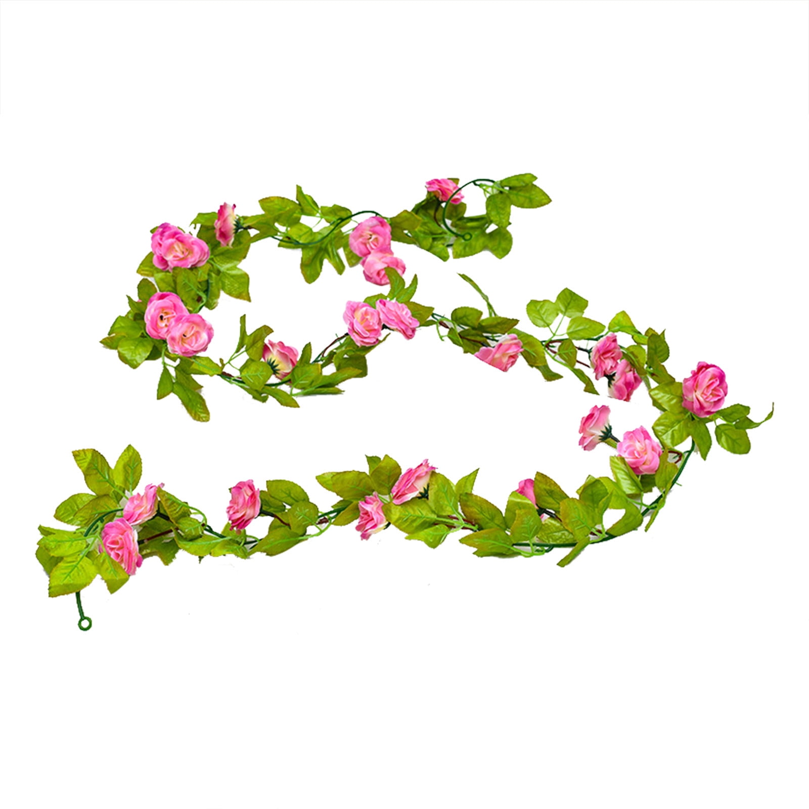 Nanoei Artificial Rose Vine Garland 2.1m 24 Flowers Hanging Rattan for ...