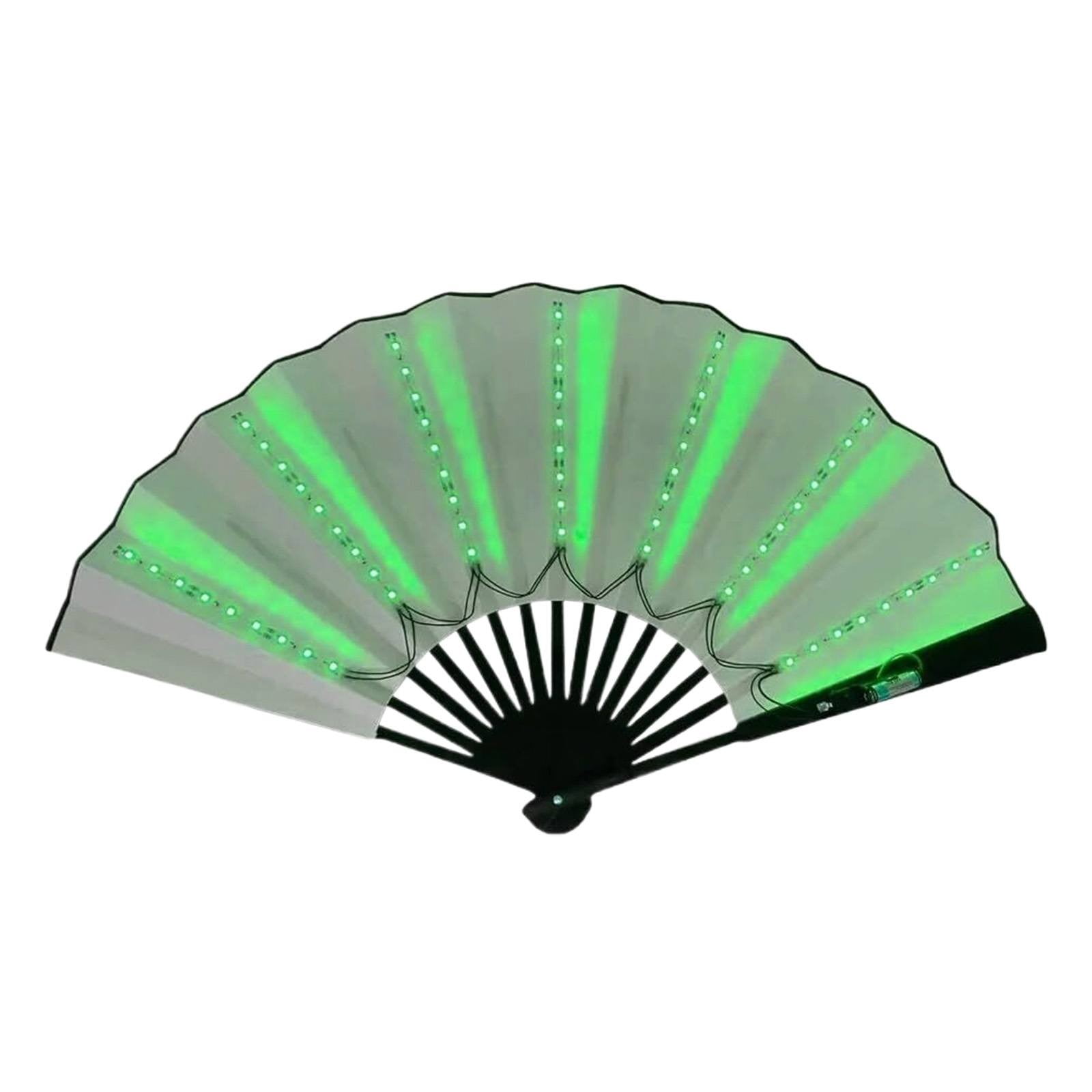 Nanoei Folding Fan, Handheld Portable Fans Led Light-Up Popping Hand ...
