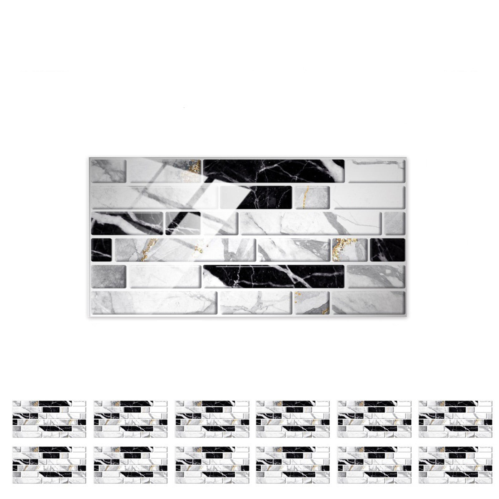 Nanoei Wallpaper Sticker | 12-Pack Crystal Tile Stickers for Kitchen ...